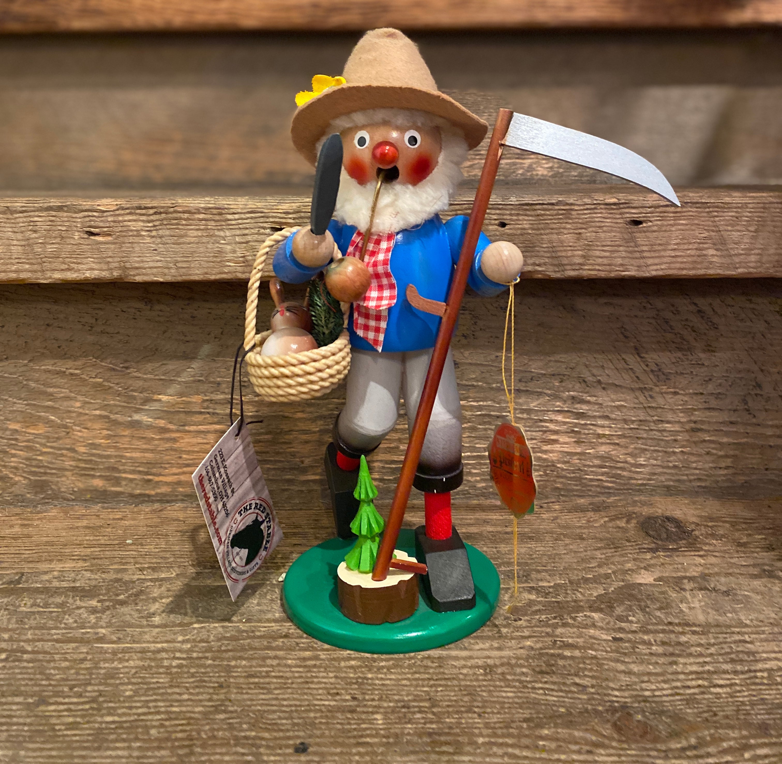 Alpine Man with Bunny Smoker | The Red Stable, German Village Souvenirs ...
