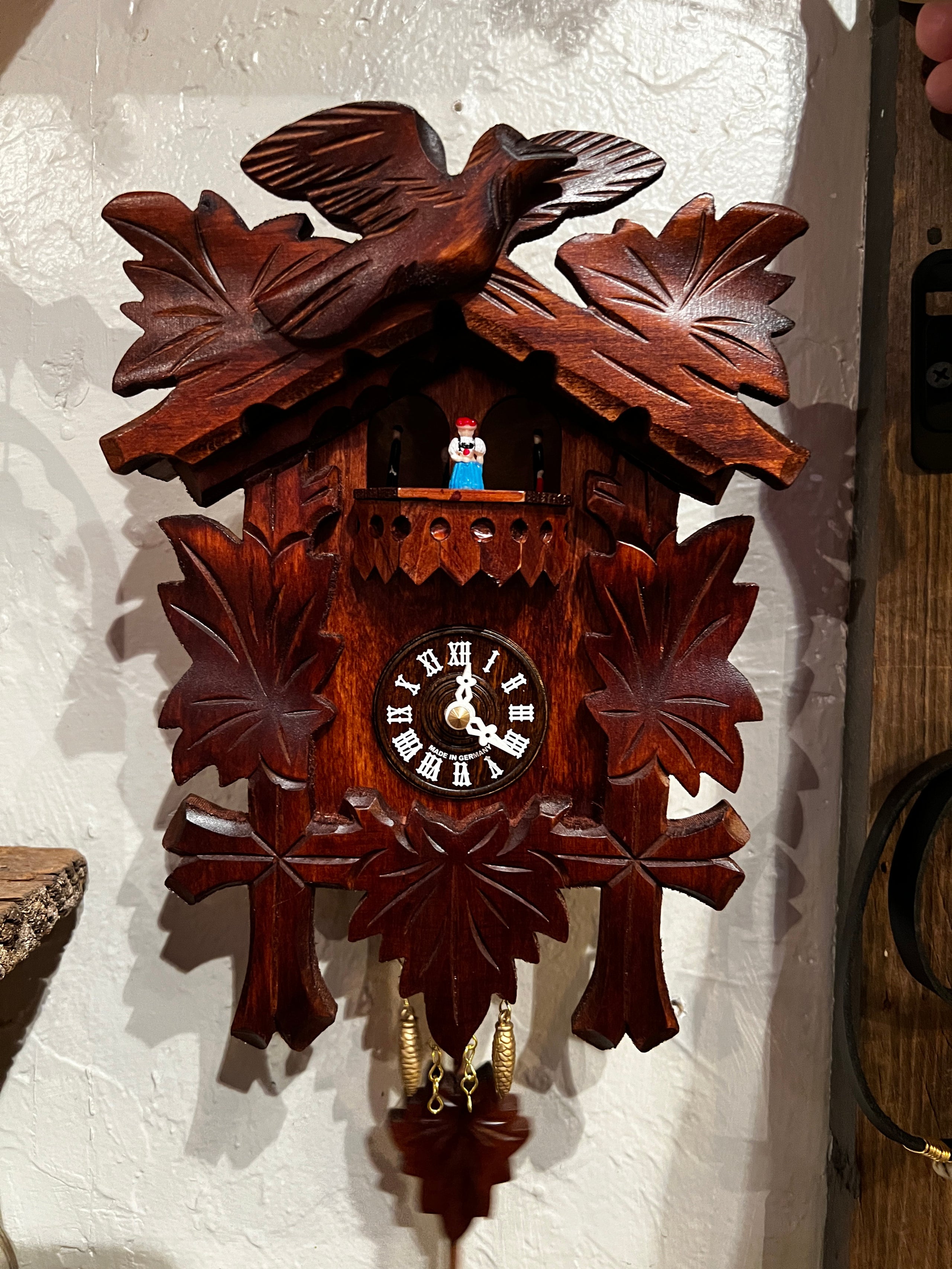 Carved Quartz Novelty Clock with Dancers | The Red Stable, German ...