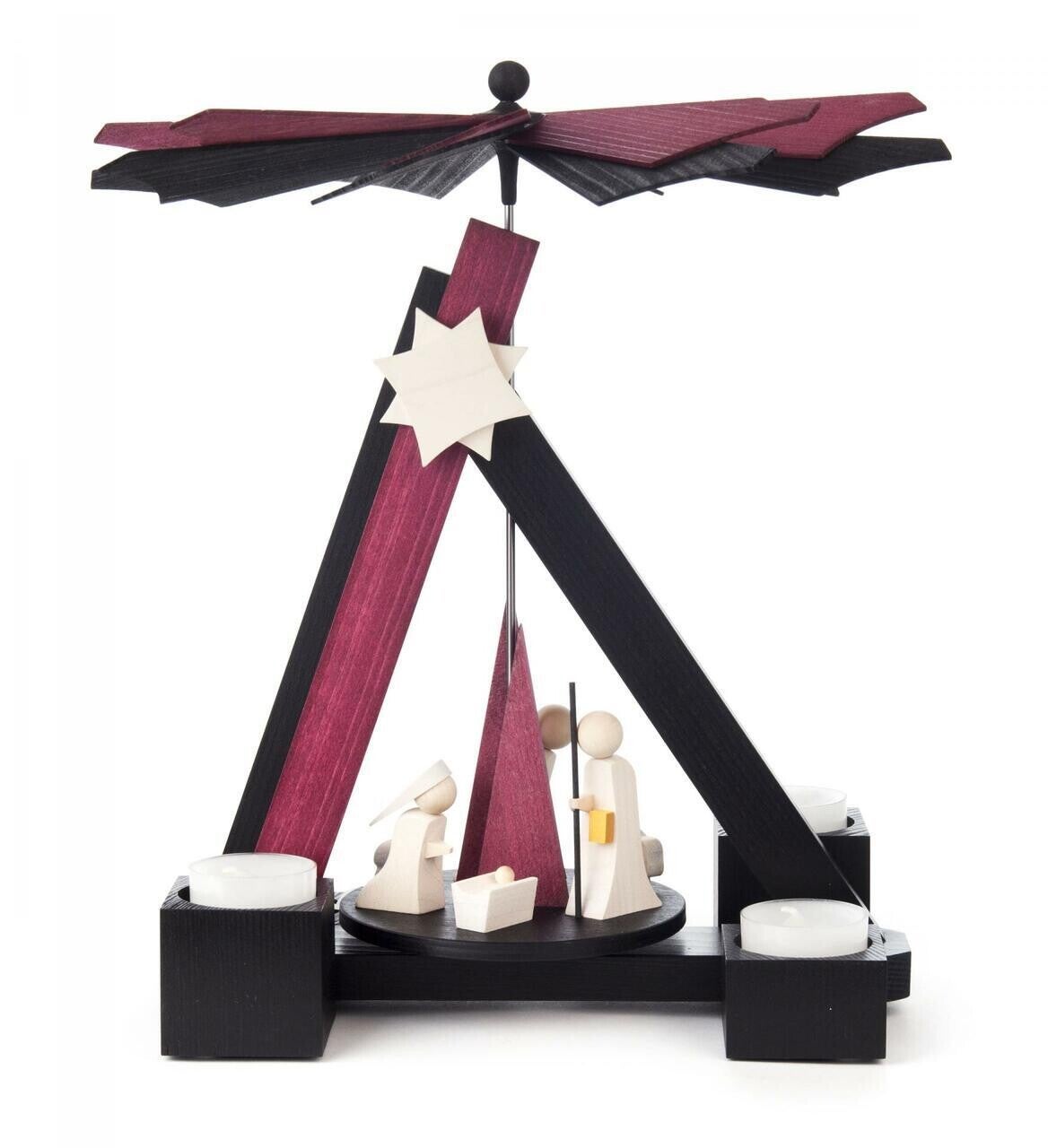 Modern Nativity German Tea Light Pyramid | The Red Stable, German ...